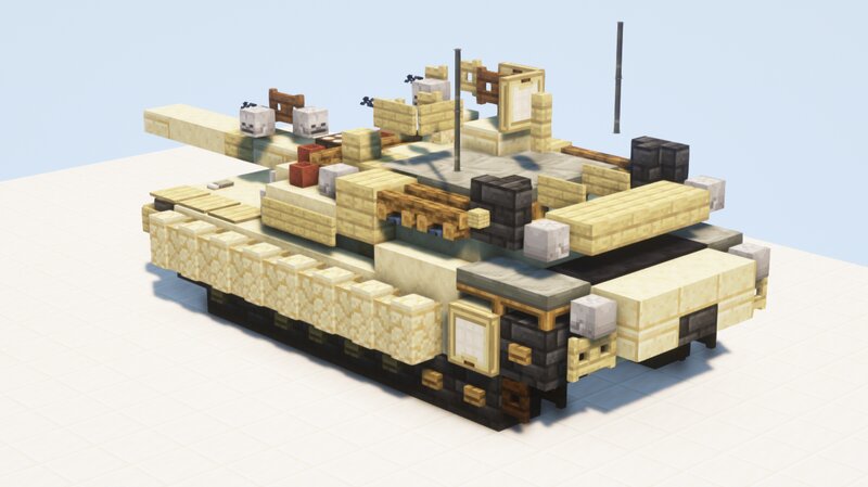 M1A2 Abrams TUSK Main Battle Tank - 1.5:1 Scale Minecraft Map