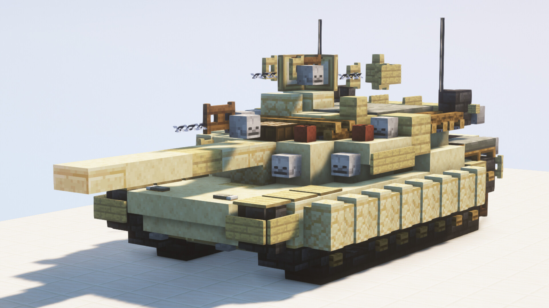 M1A2 Abrams TUSK Main Battle Tank - 1.5:1 Scale Minecraft Map