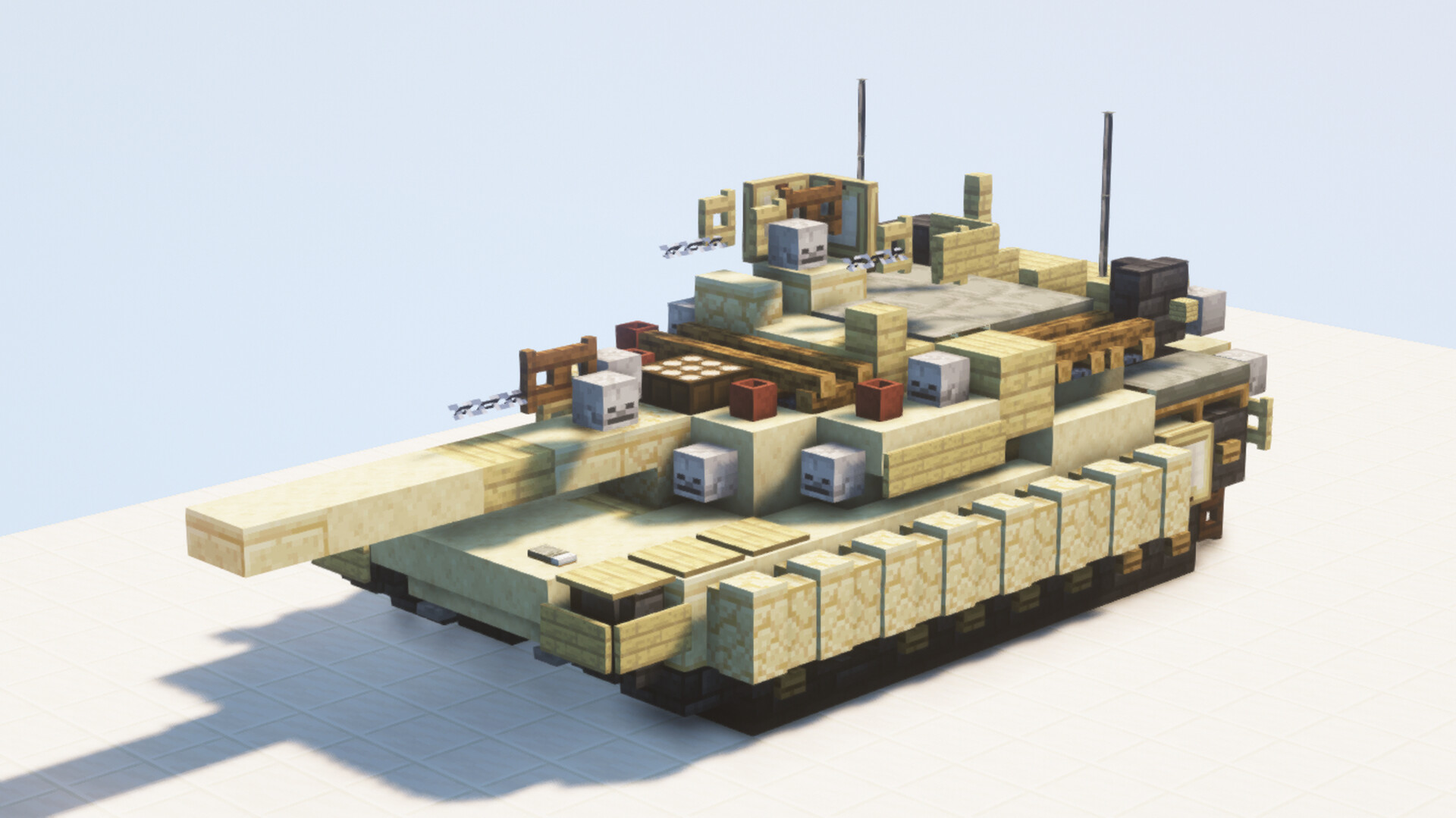 M1A2 Abrams TUSK Main Battle Tank - 1.5:1 Scale Minecraft Map