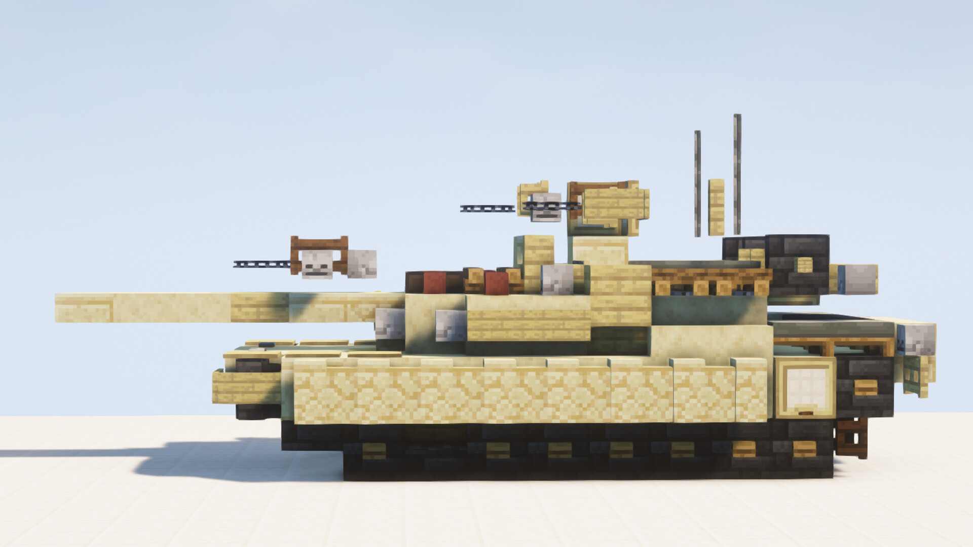 M1A2 Abrams TUSK Main Battle Tank - 1.5:1 Scale Minecraft Map
