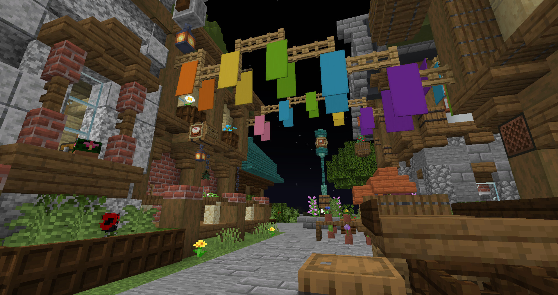 My small family server spawn area Minecraft Map