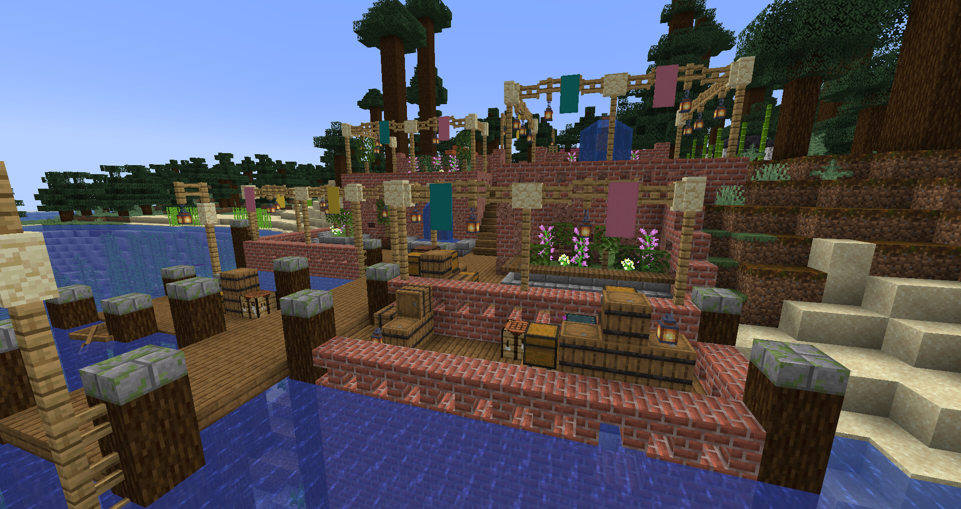 My small family server spawn area Minecraft Map