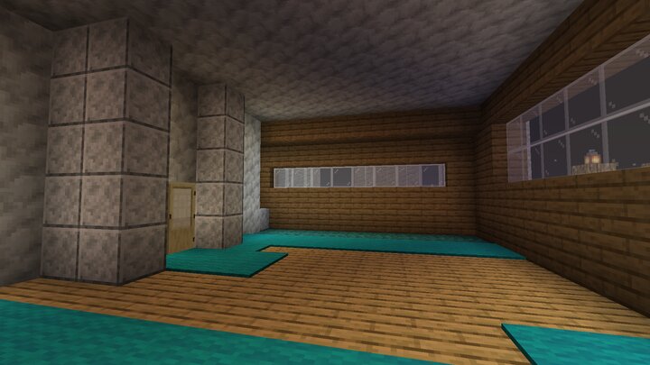 Modern House with Swimming Pool on an Island Minecraft Map