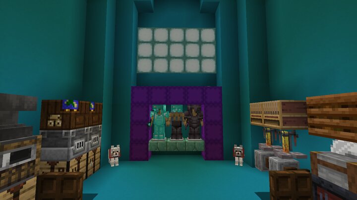 among us house with sceret base Minecraft Map