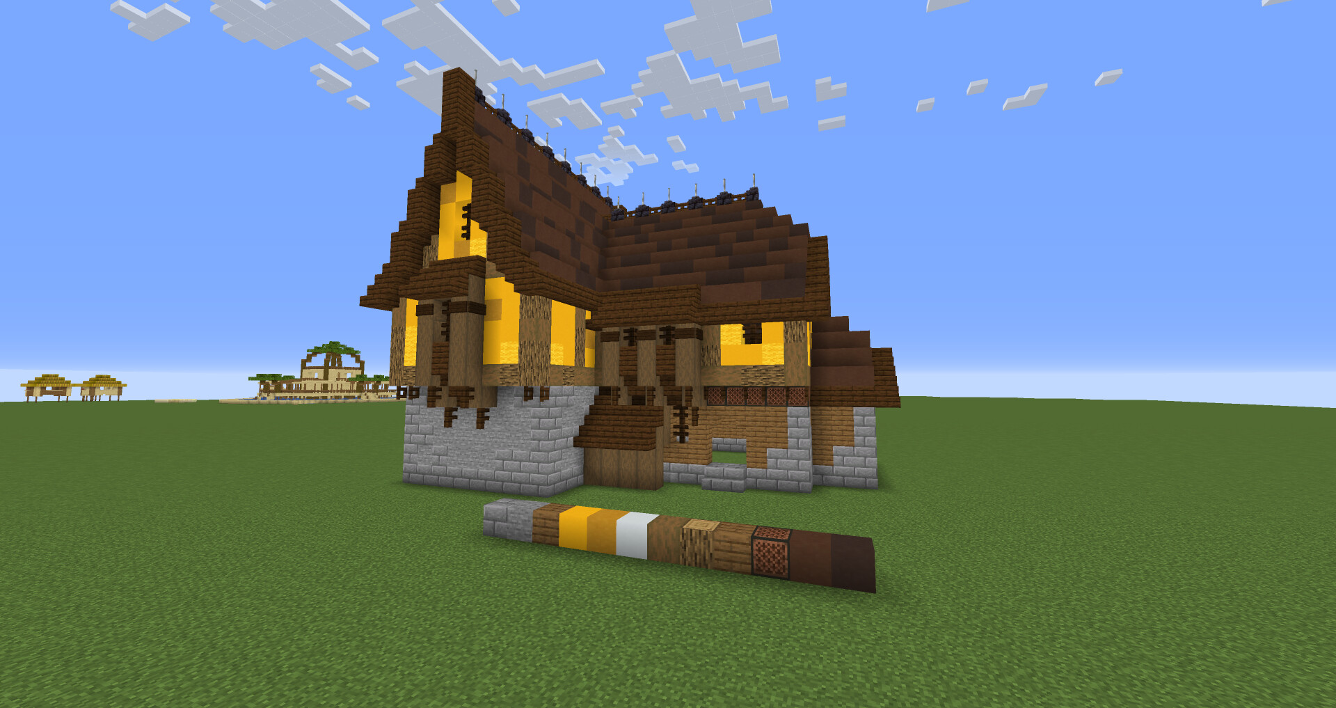 Yellow Tudor House Minecraft Map