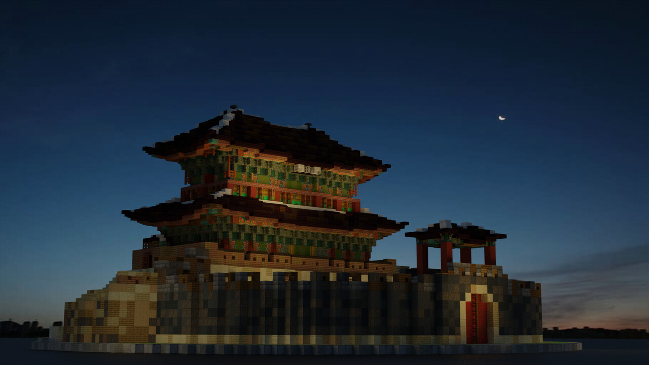 Paldalmun Gate in Suwon, South Korea (수원시 팔달문) Minecraft Map