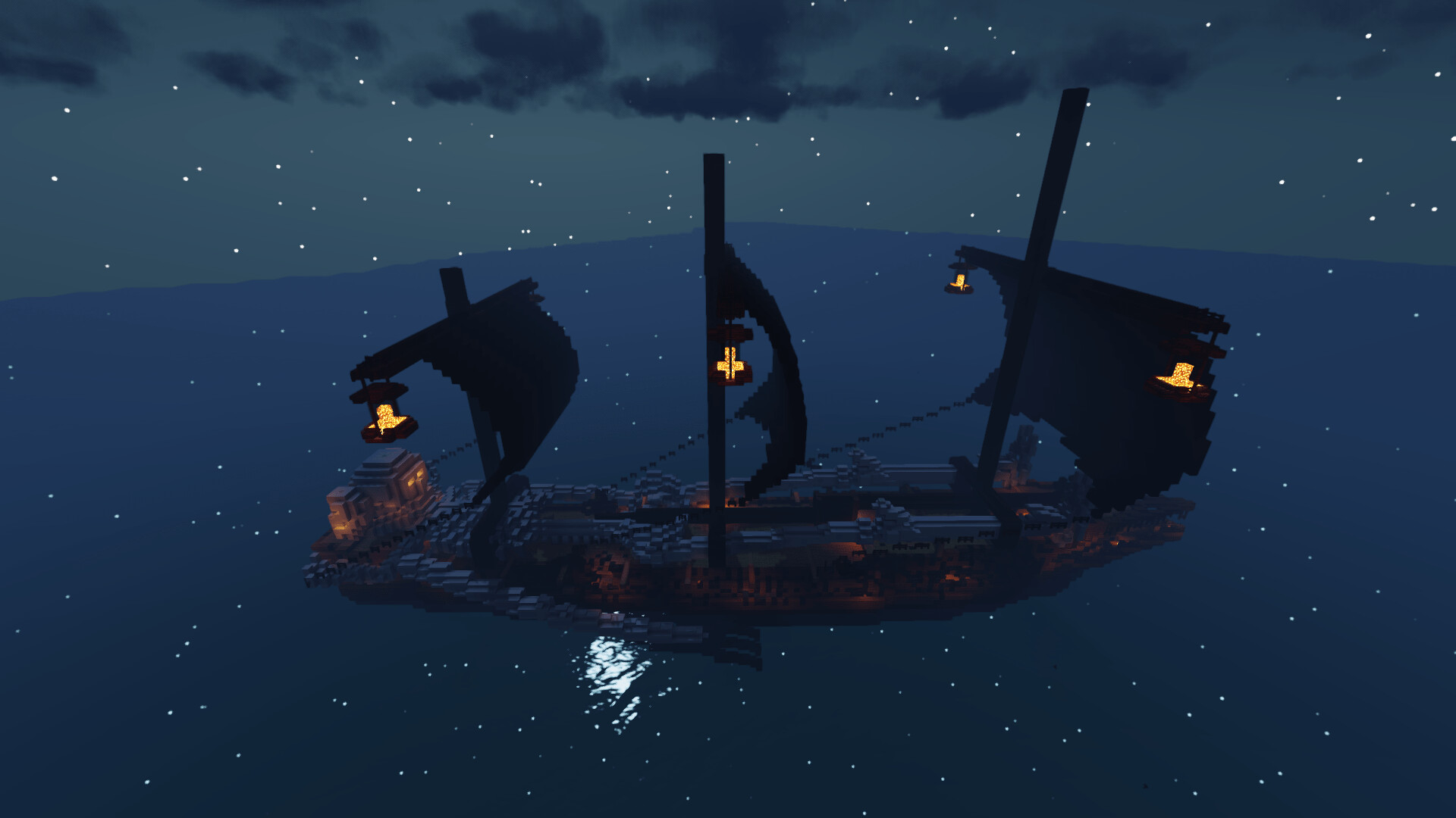 A Skeleton And A ship Minecraft Map