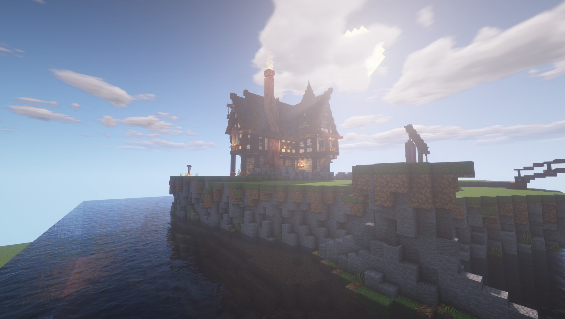 Fantasy-Medieval Island House Minecraft Map