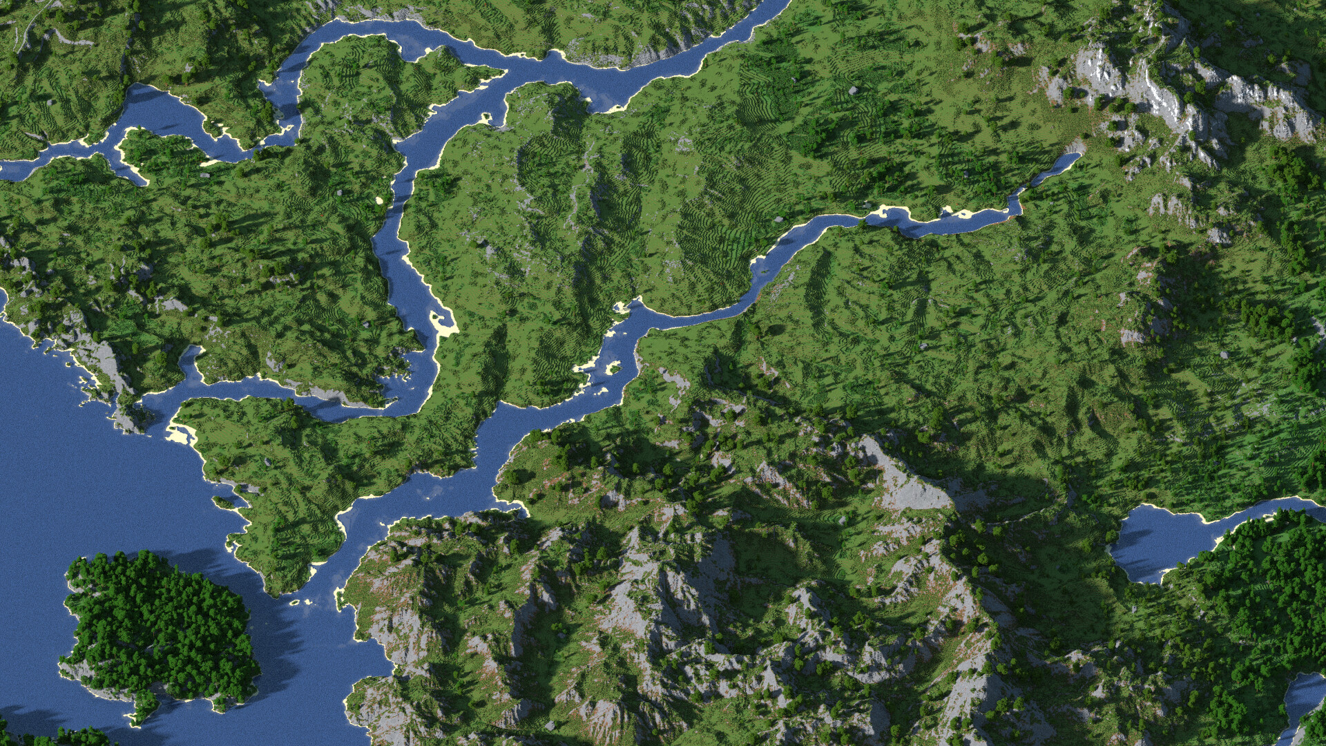 Simple world - 6000x6000 Minecraft Map