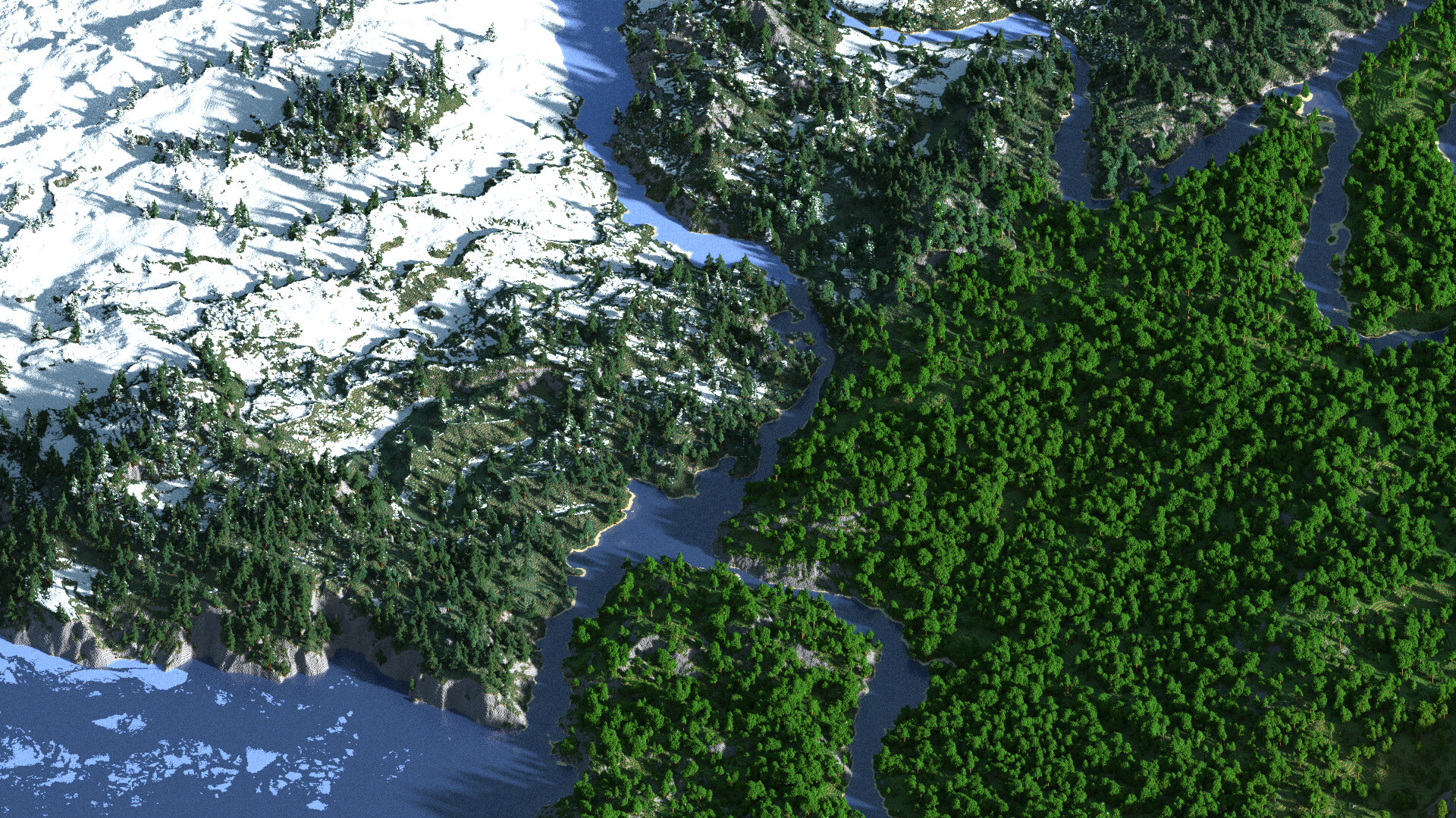 Simple world - 6000x6000 Minecraft Map