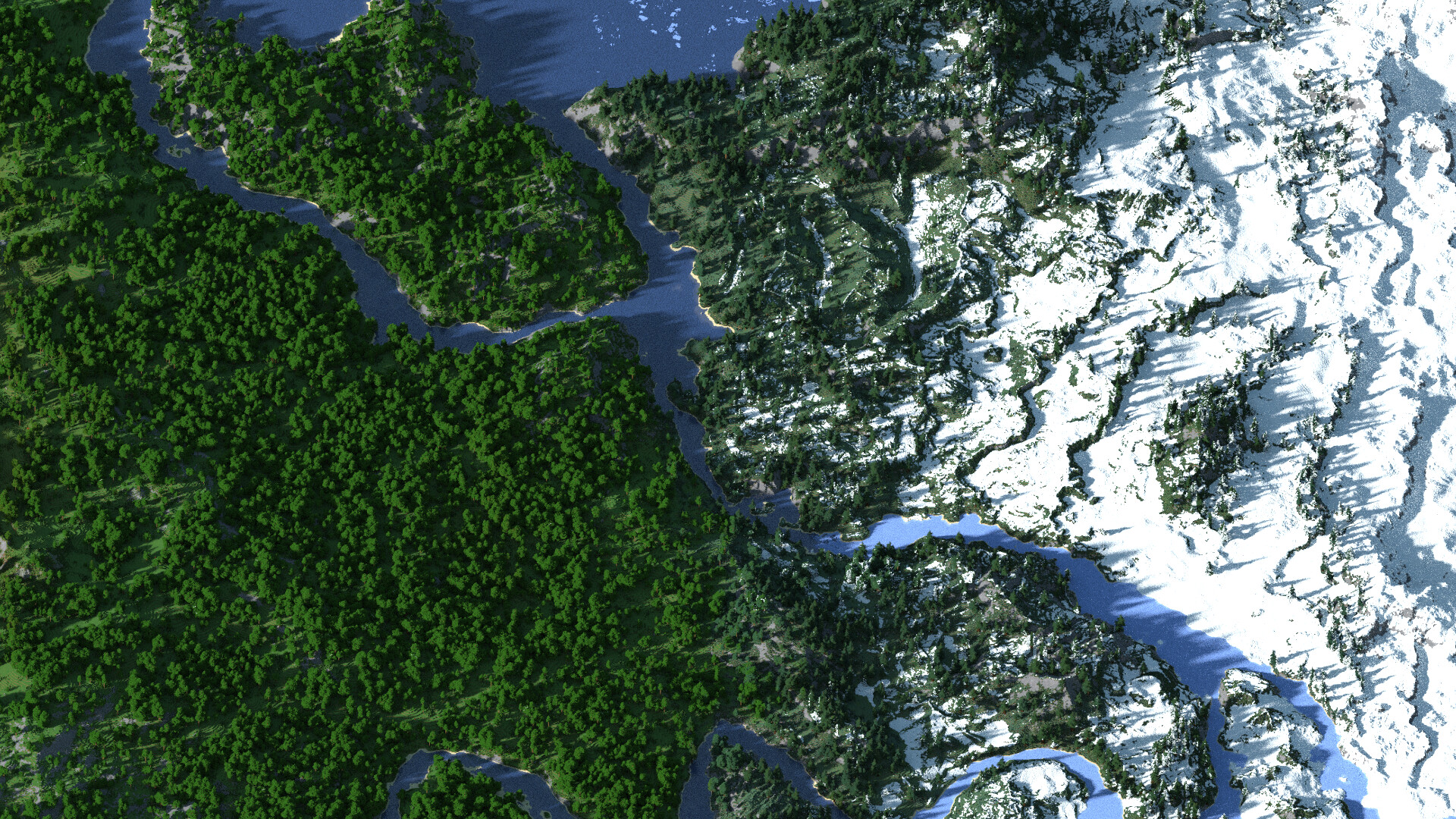 Simple world - 6000x6000 Minecraft Map