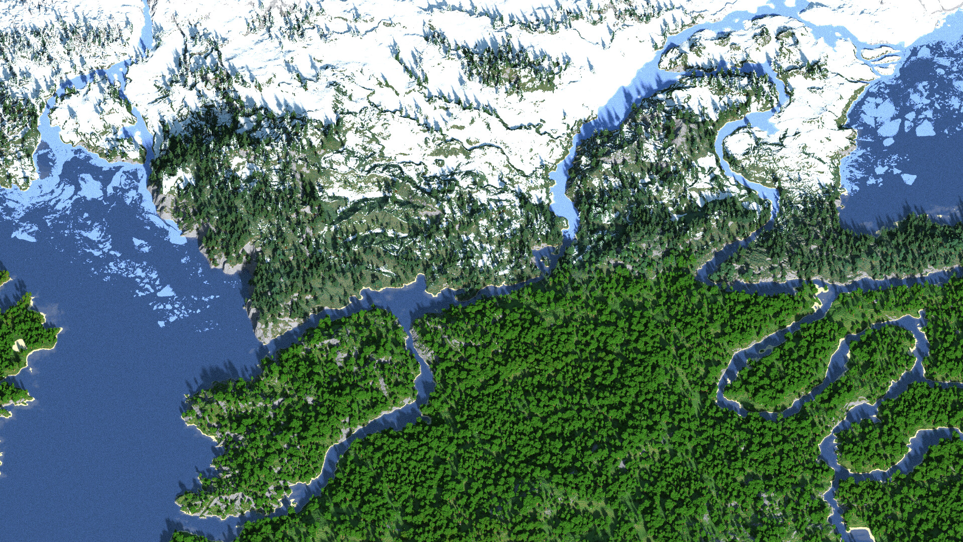 Simple world - 6000x6000 Minecraft Map