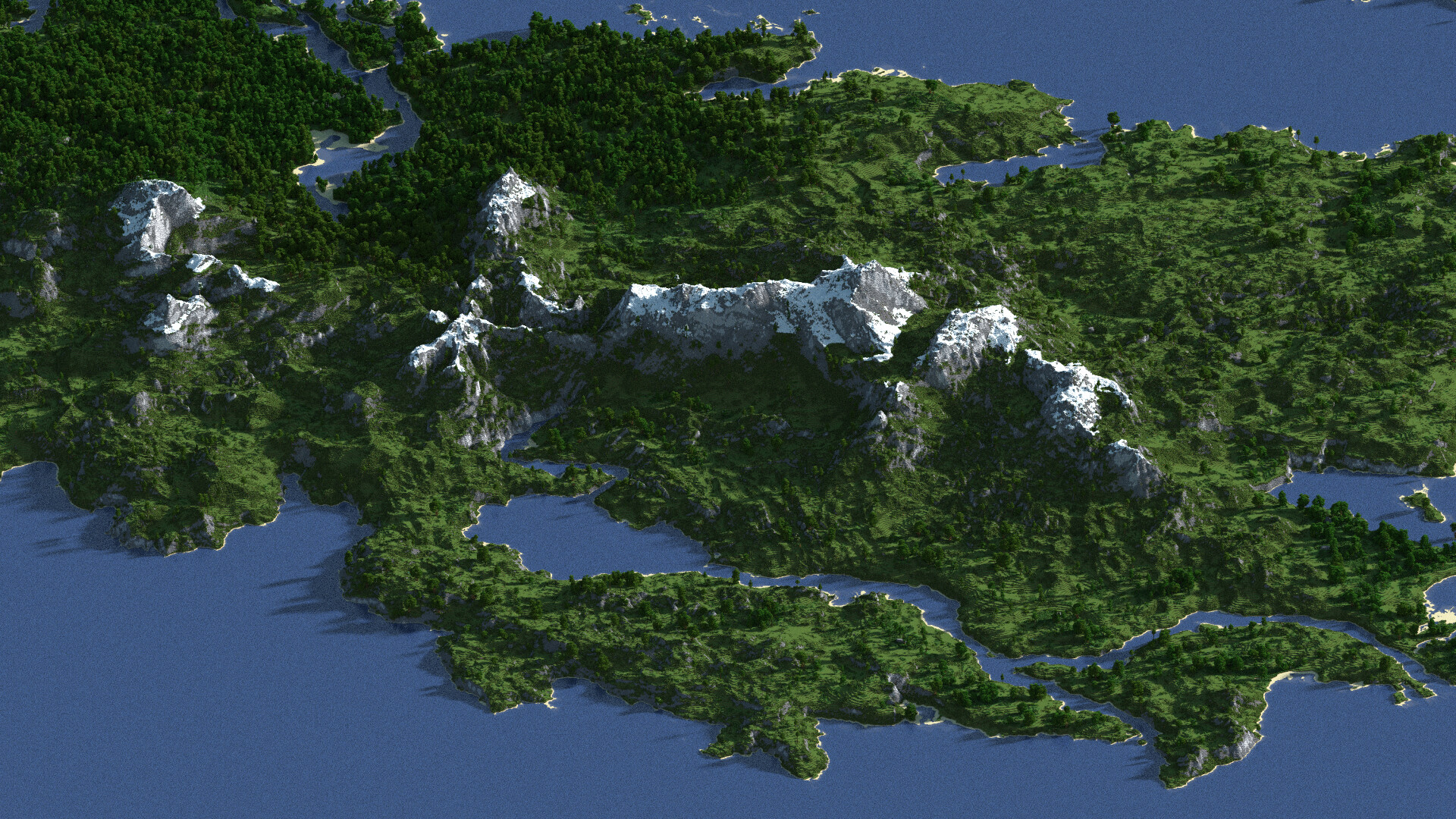 Simple world - 6000x6000 Minecraft Map