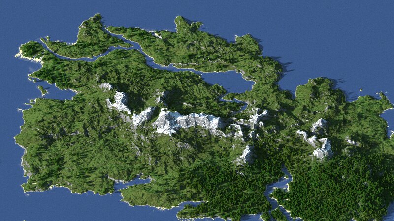 Simple world - 6000x6000 Minecraft Map