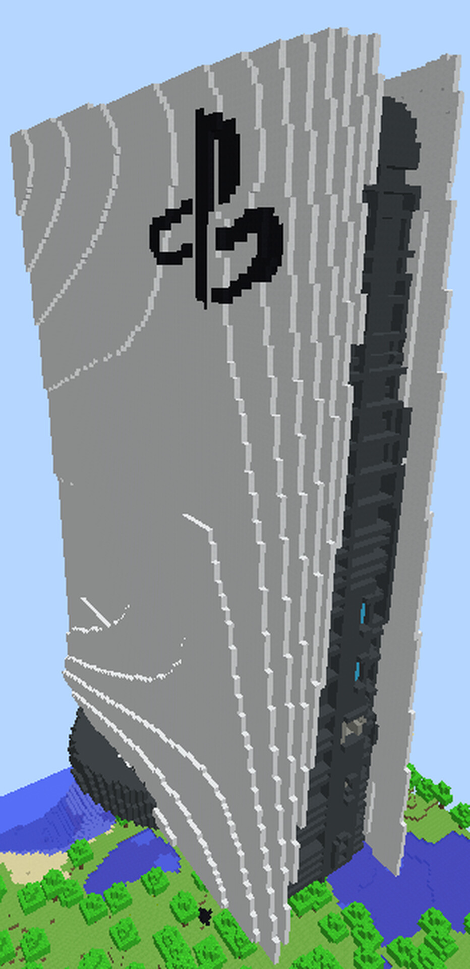 Massive 3D PS5 Structure in Minecraft free Schematic Minecraft Map