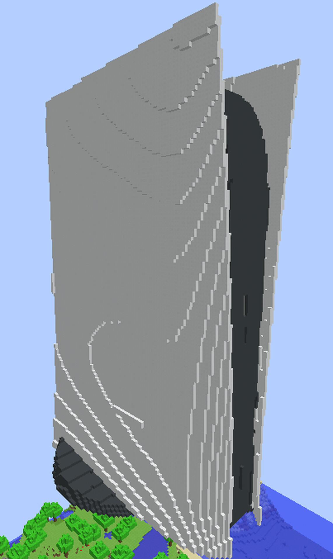 Massive 3D PS5 Structure in Minecraft free Schematic Minecraft Map