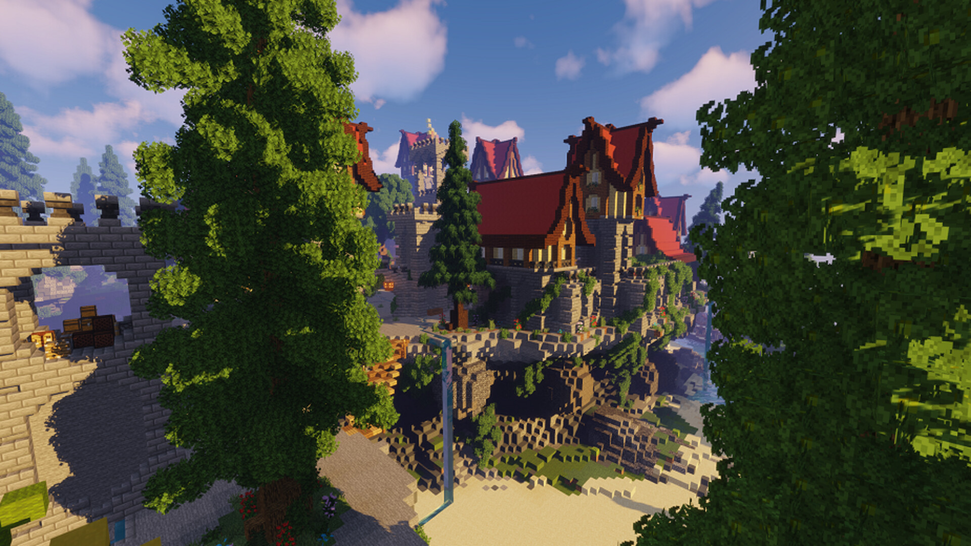 Castle Hub Cute Little Town Minecraft Map