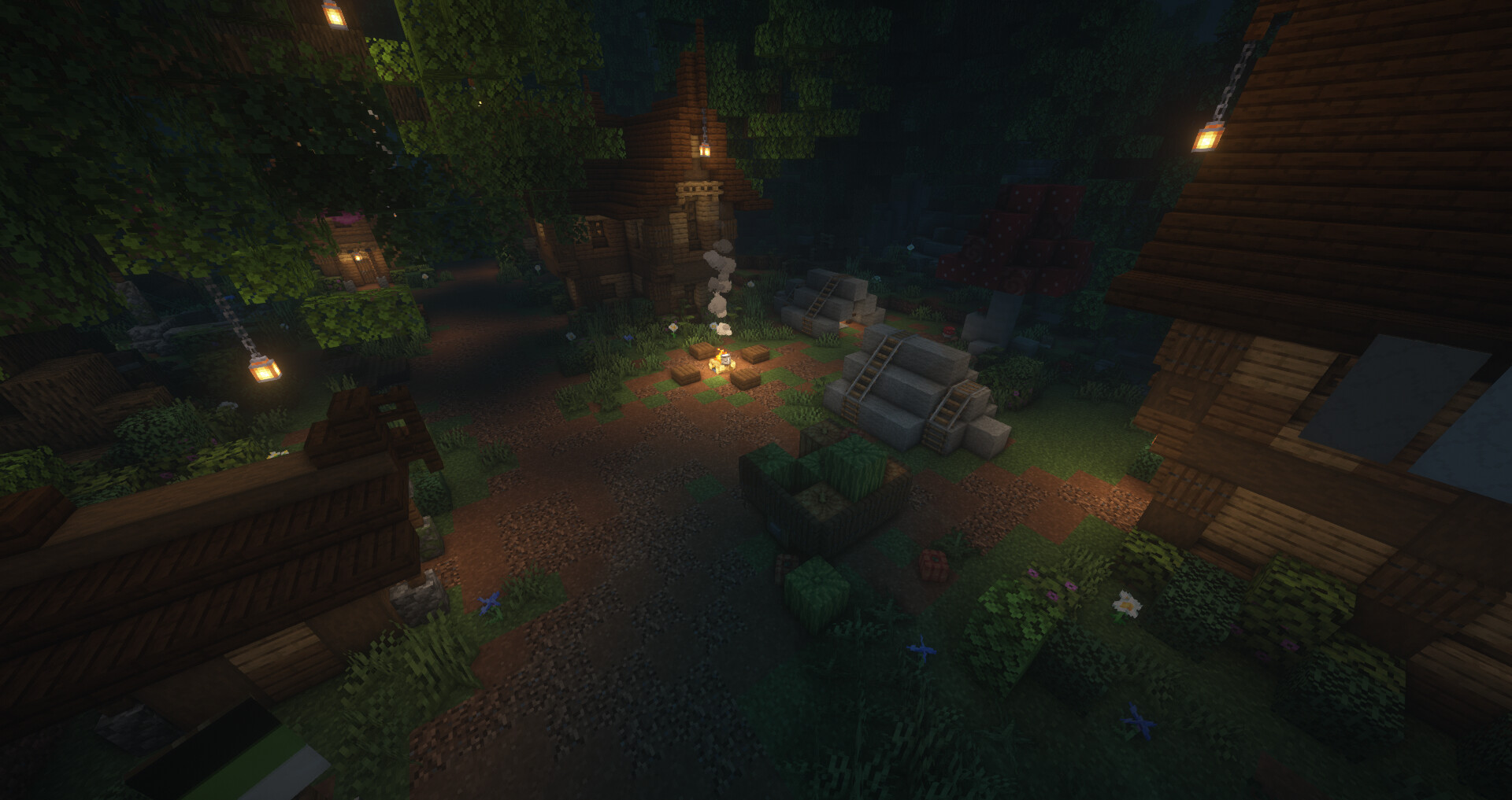 1.17 Custom Forest Town | Builder's Forge Minecraft Map