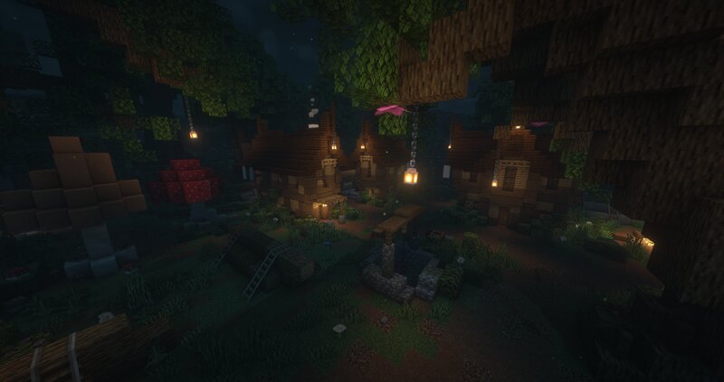 1.17 Custom Forest Town | Builder's Forge Minecraft Map