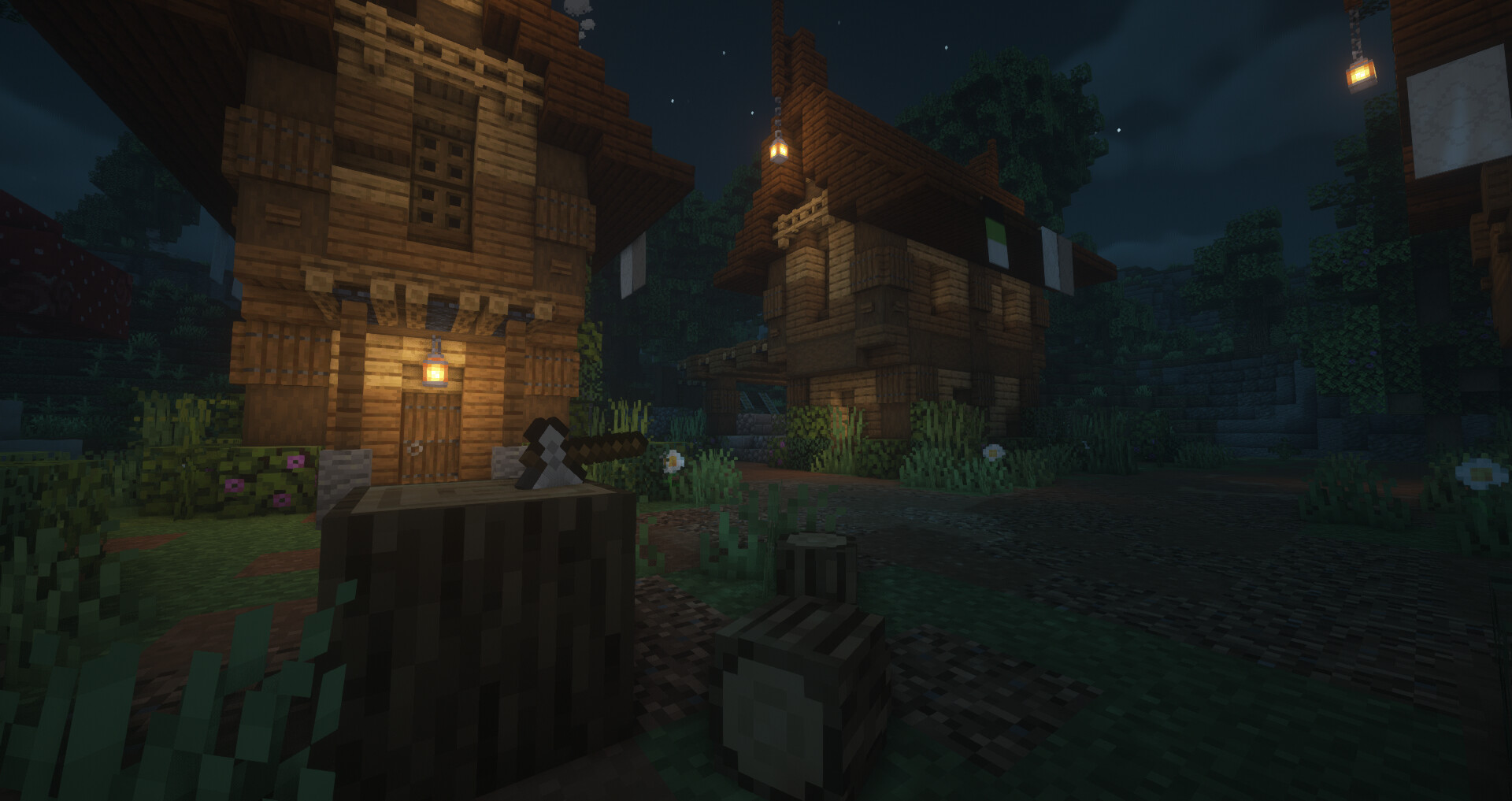 1.17 Custom Forest Town | Builder's Forge Minecraft Map