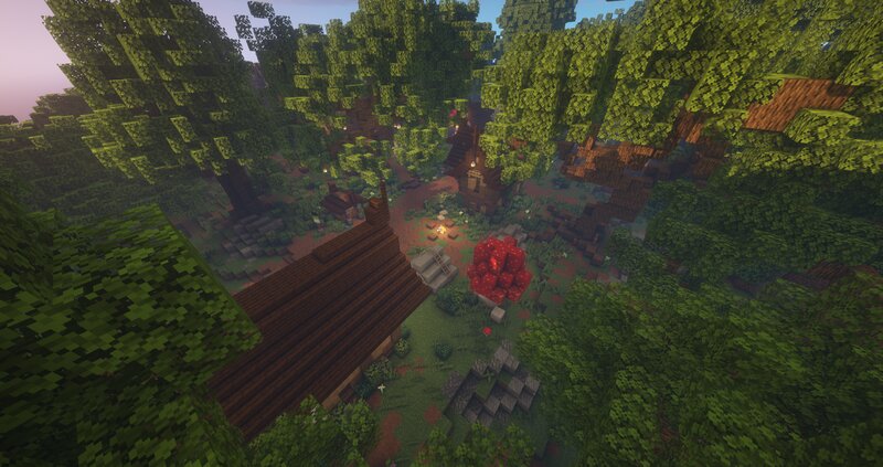 1.17 Custom Forest Town | Builder's Forge Minecraft Map