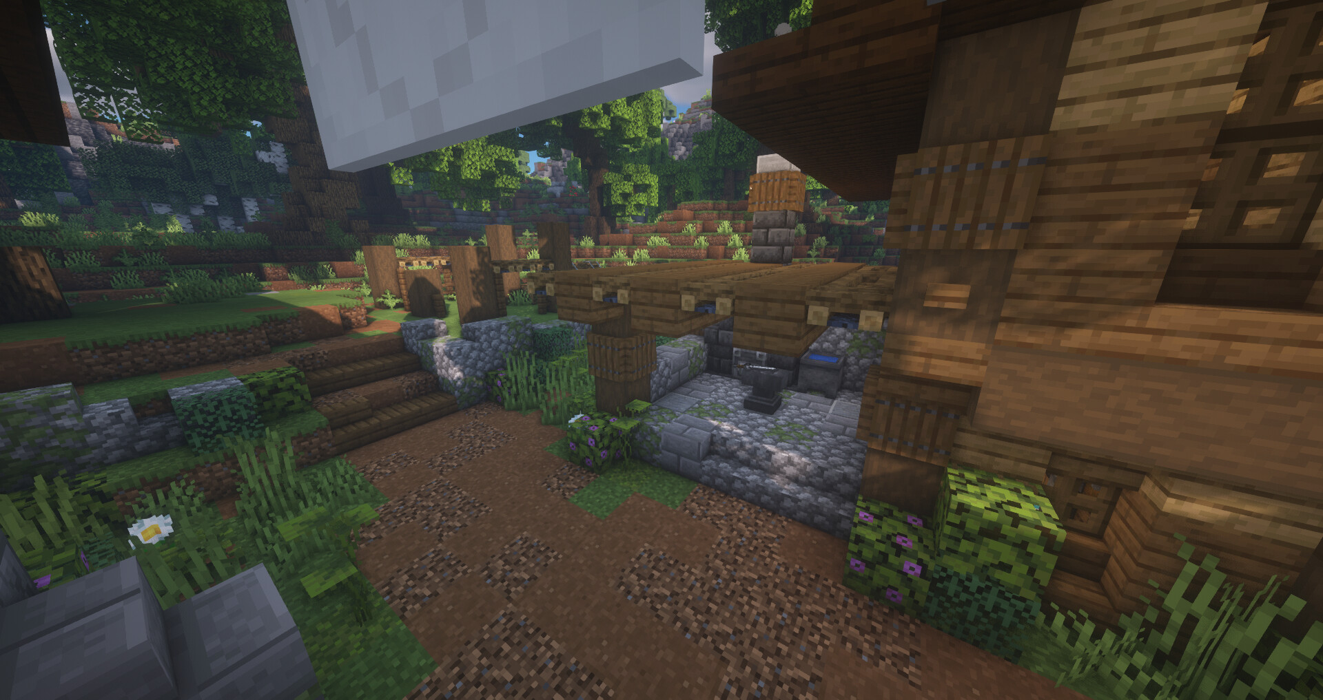 1.17 Custom Forest Town | Builder's Forge Minecraft Map