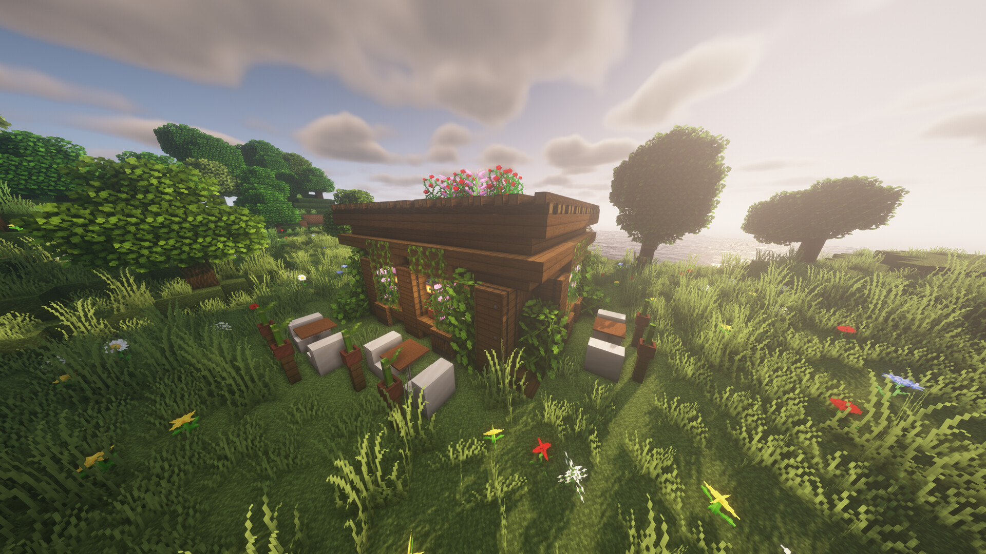 Cafe Wooden Style Minecraft Map