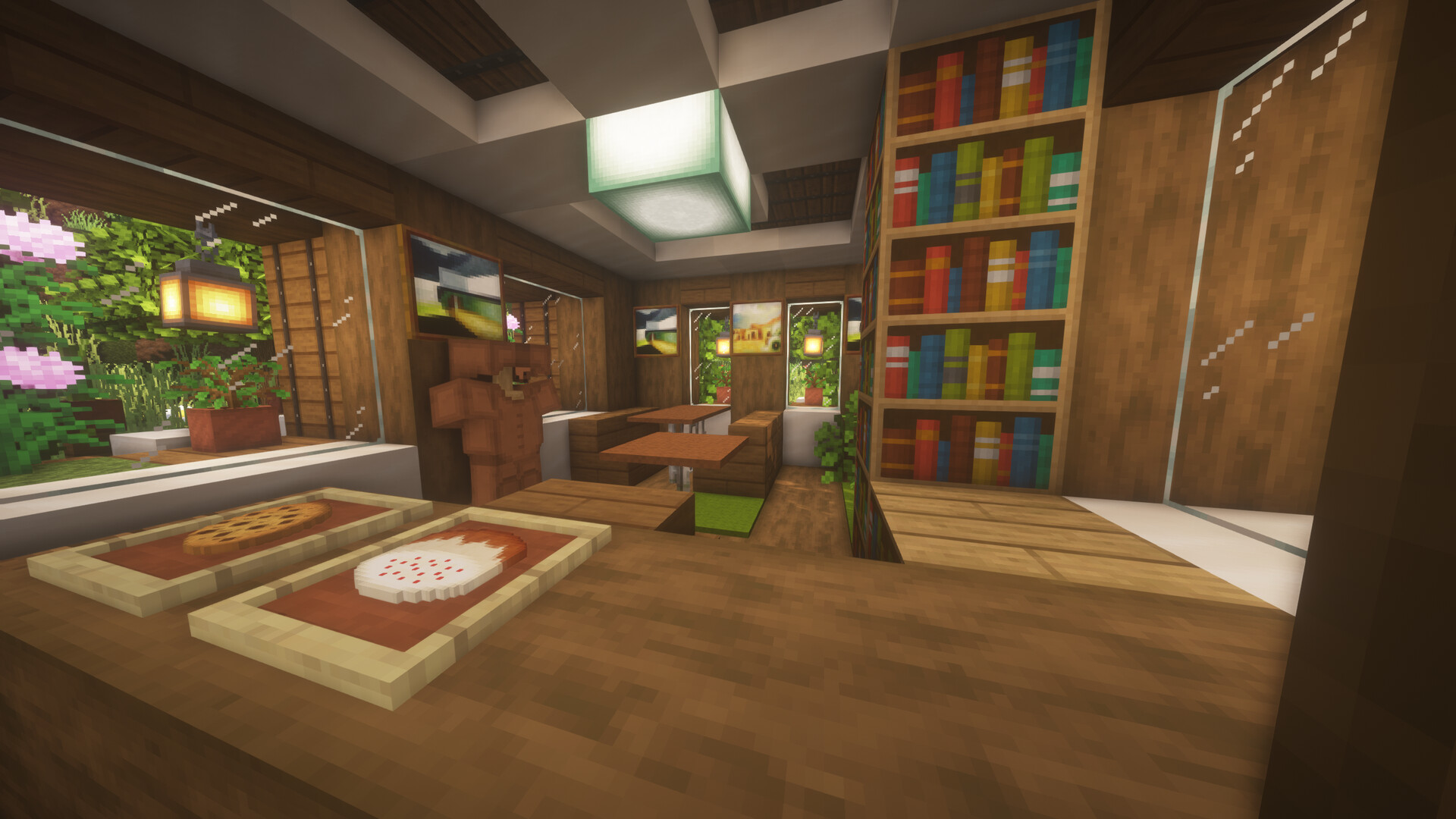Cafe Wooden Style Minecraft Map