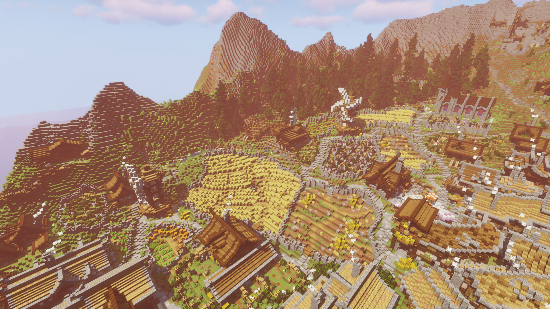 epic medieval city with redstone surprises - ville médiévale ...