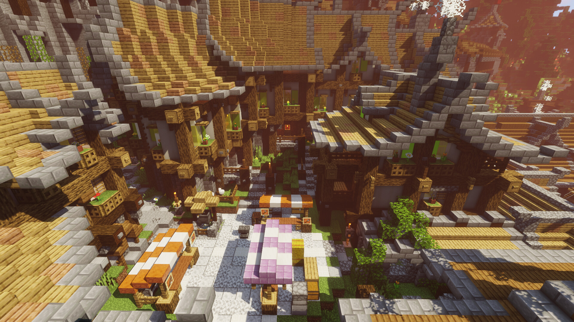 epic medieval city with redstone surprises - ville médiévale ...