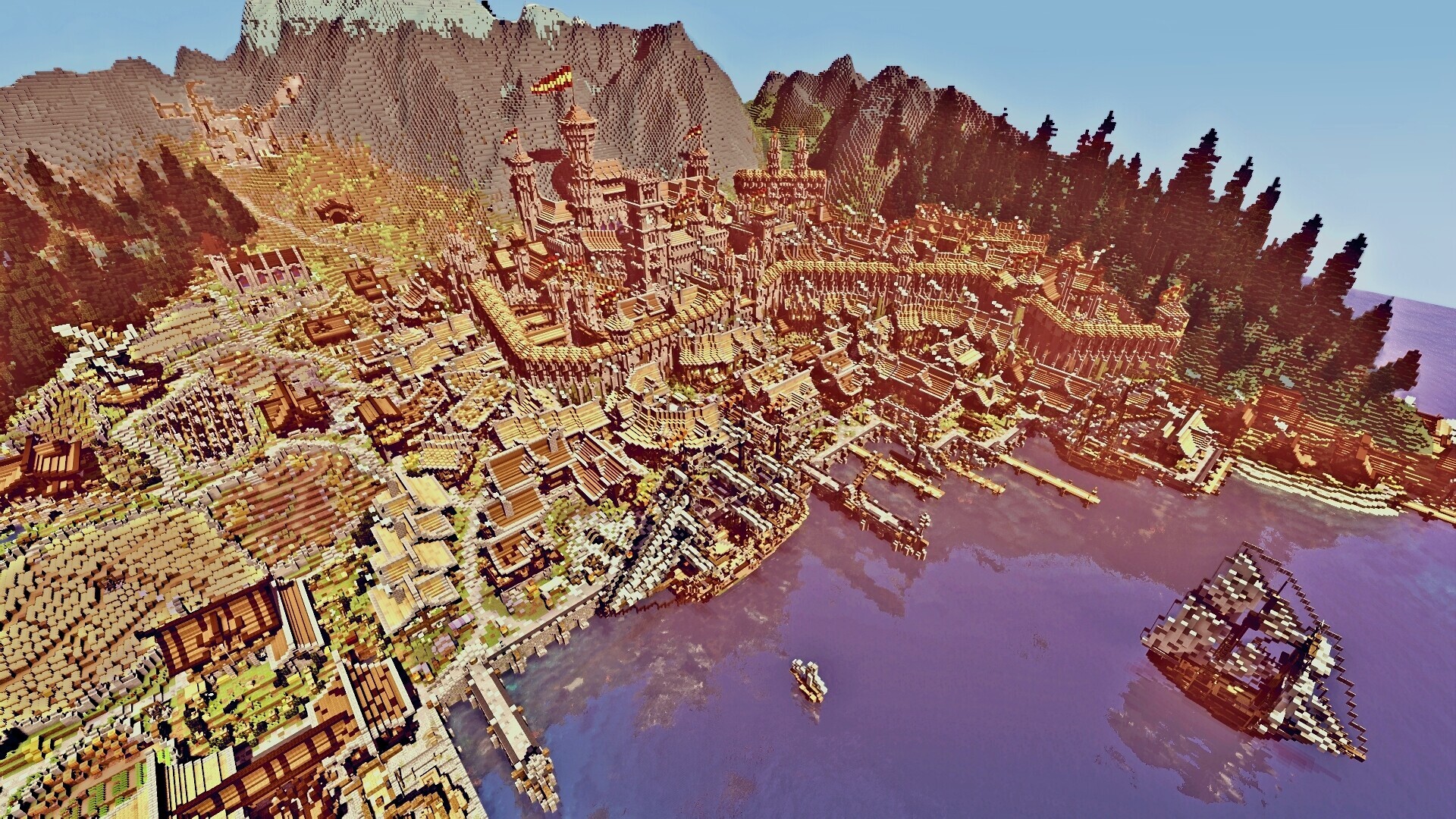 epic medieval city with redstone surprises - ville médiévale ...