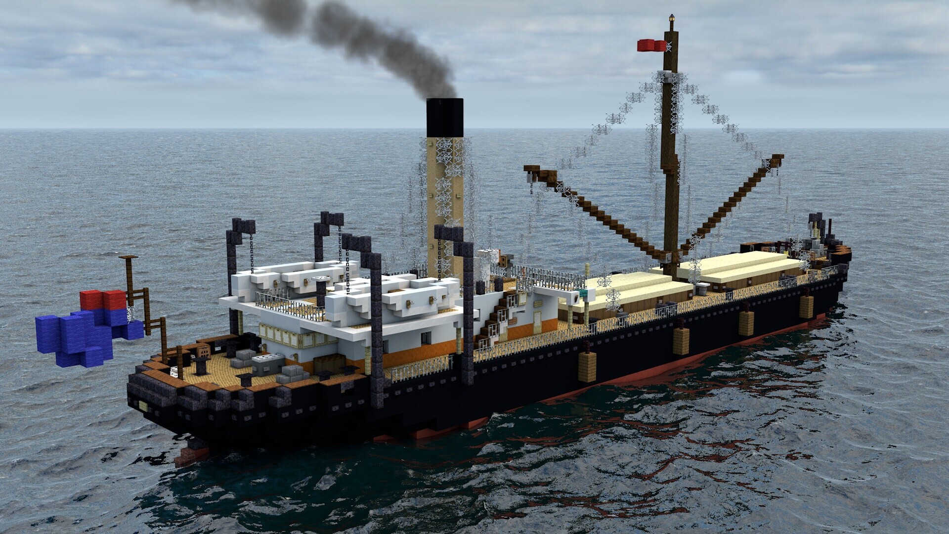 S.S. Pontic (1894) - White-Star baggage tender and water supply ship ...