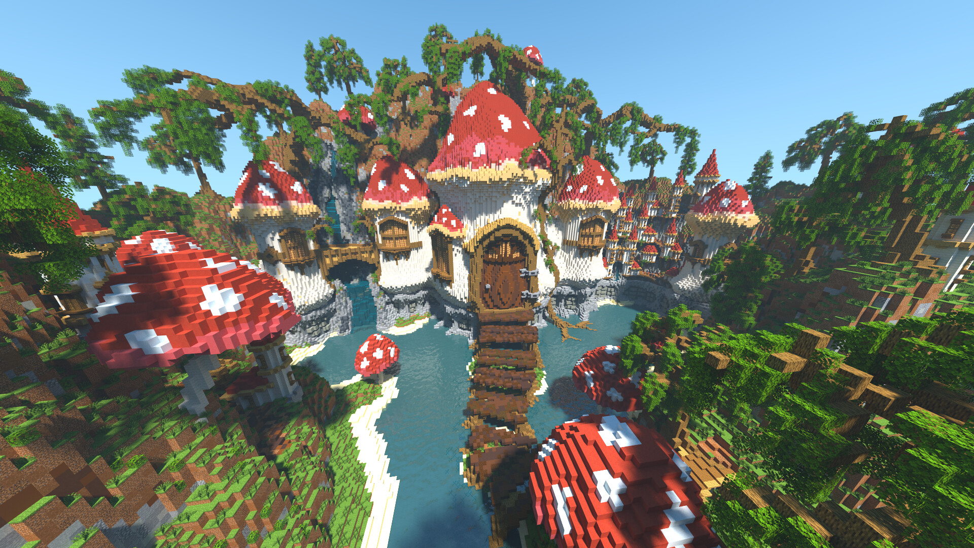 Huge Fantasy Mushroom Cottage Minecraft Map