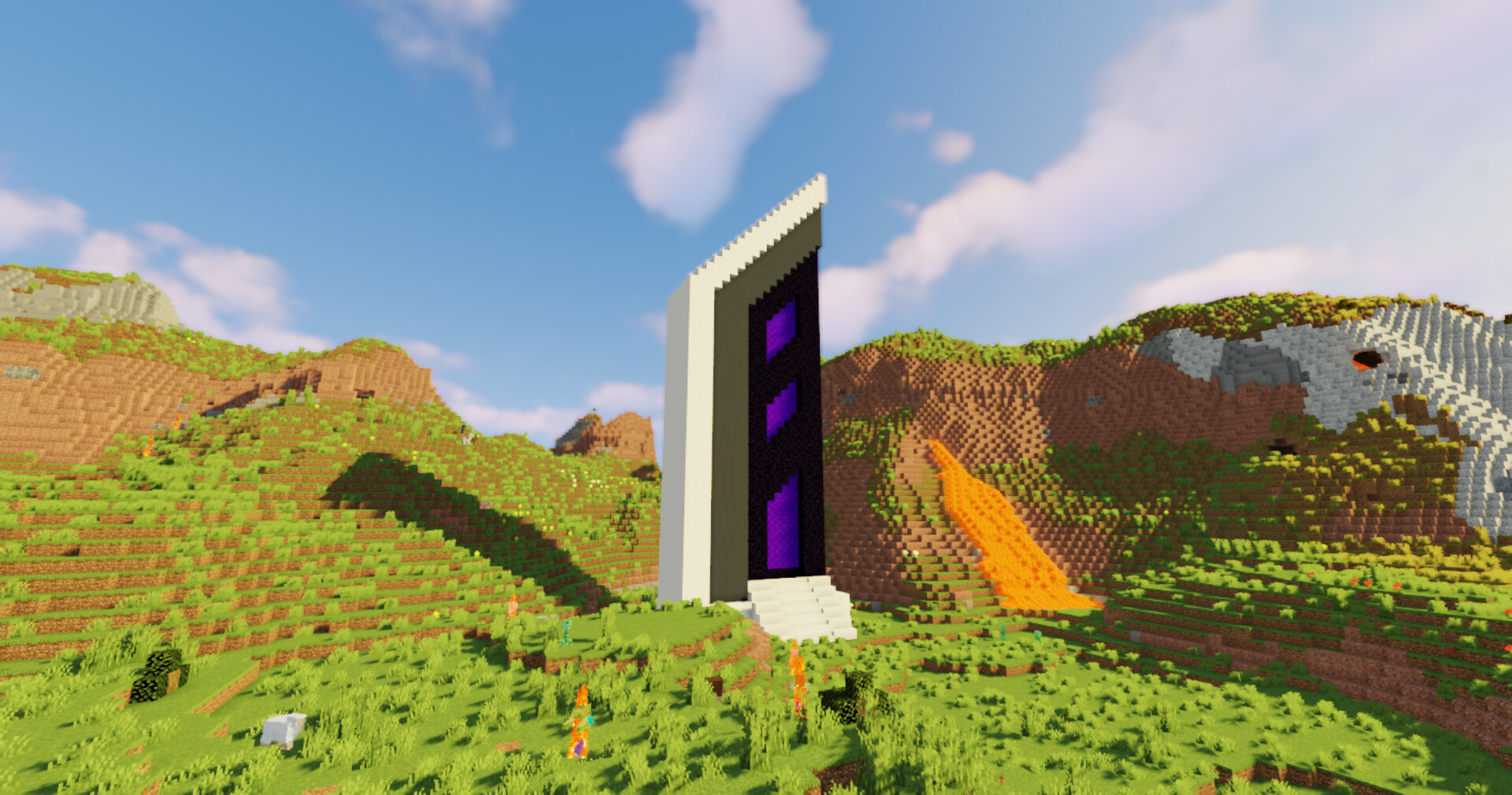 Futuristic Nether Portal Minecraft Map