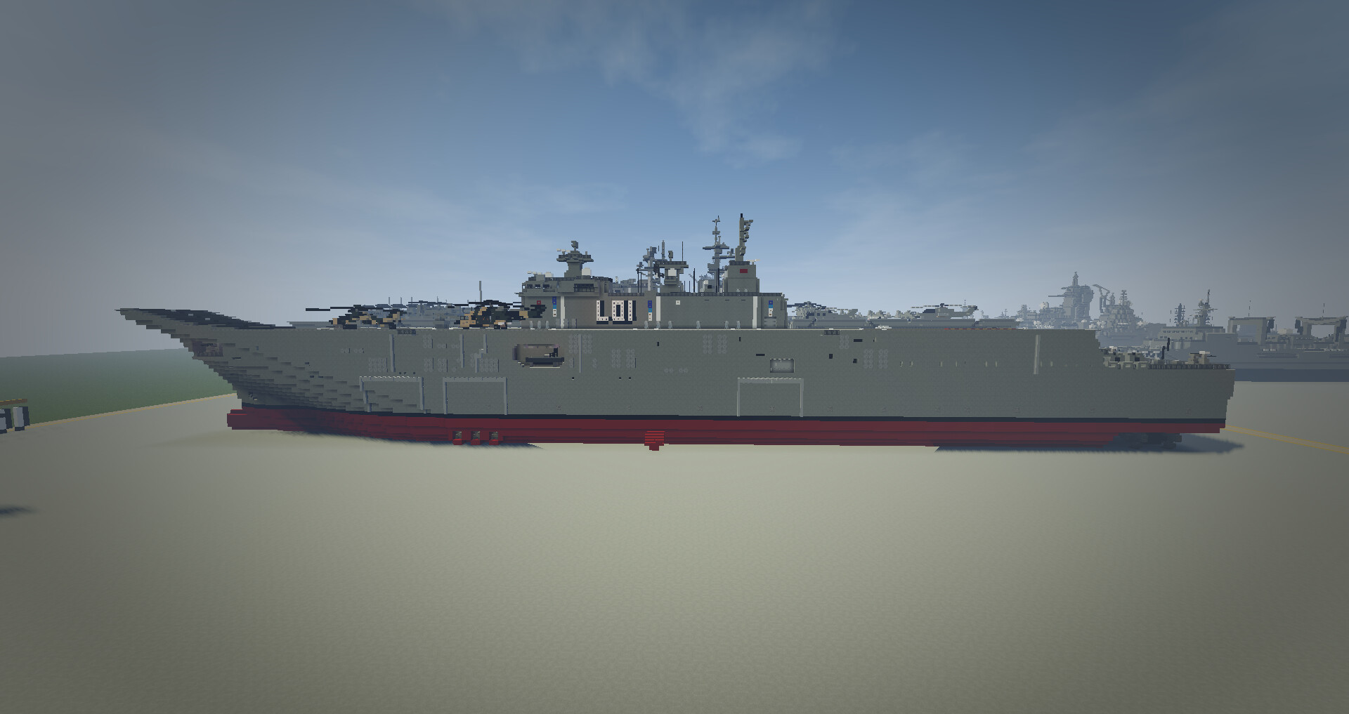Canberra-class landing helicopter dock (HMAS Adelaide) Minecraft Map