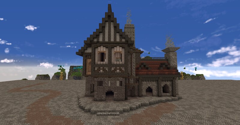 Medieval town. Minecraft Map