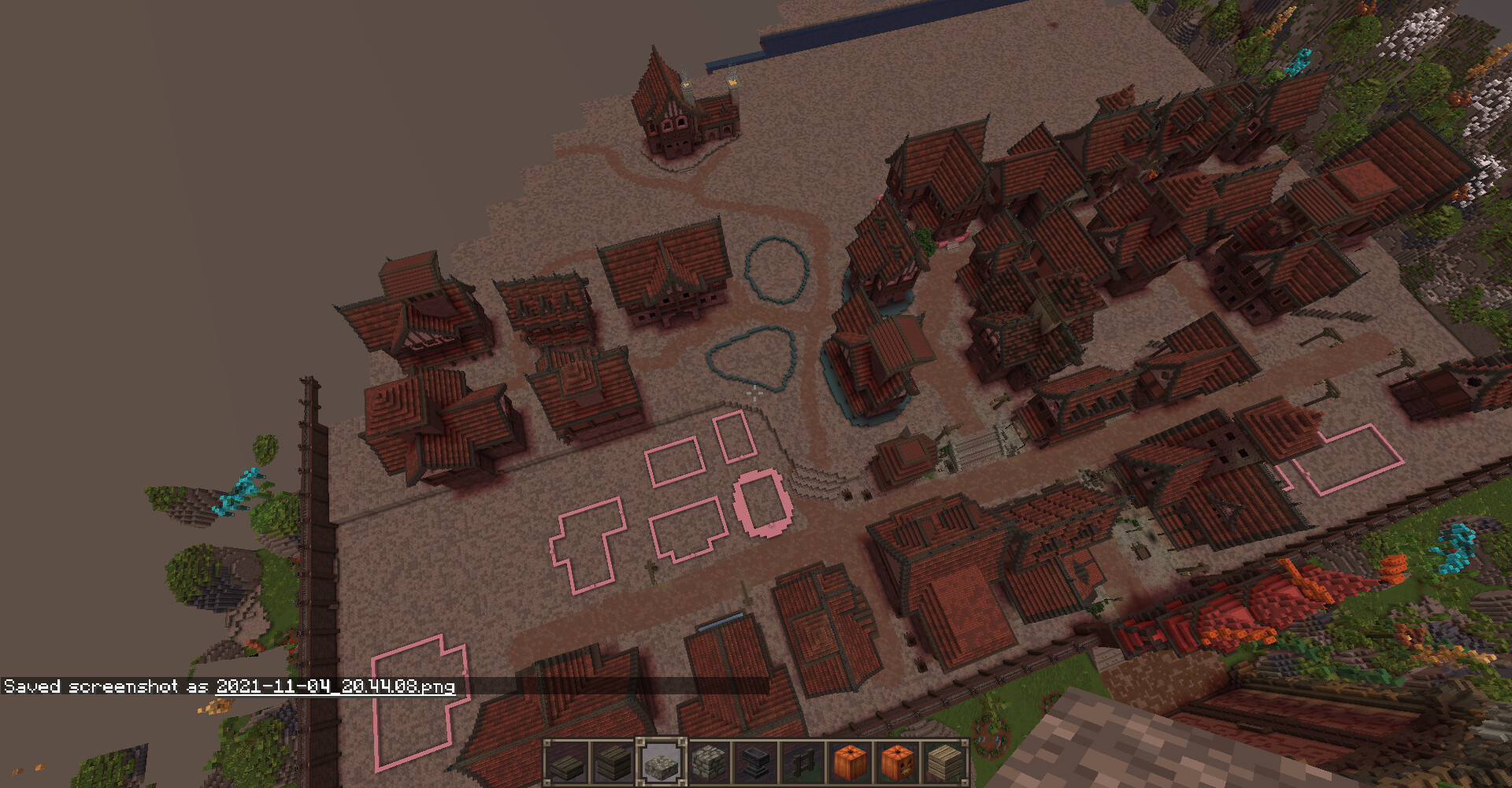 Medieval town. Minecraft Map