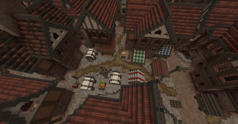 Medieval town. Minecraft Map