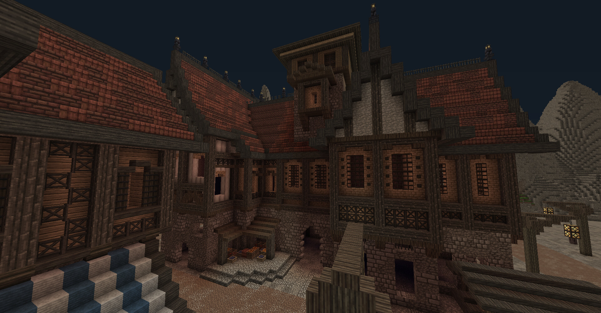 Medieval town. Minecraft Map