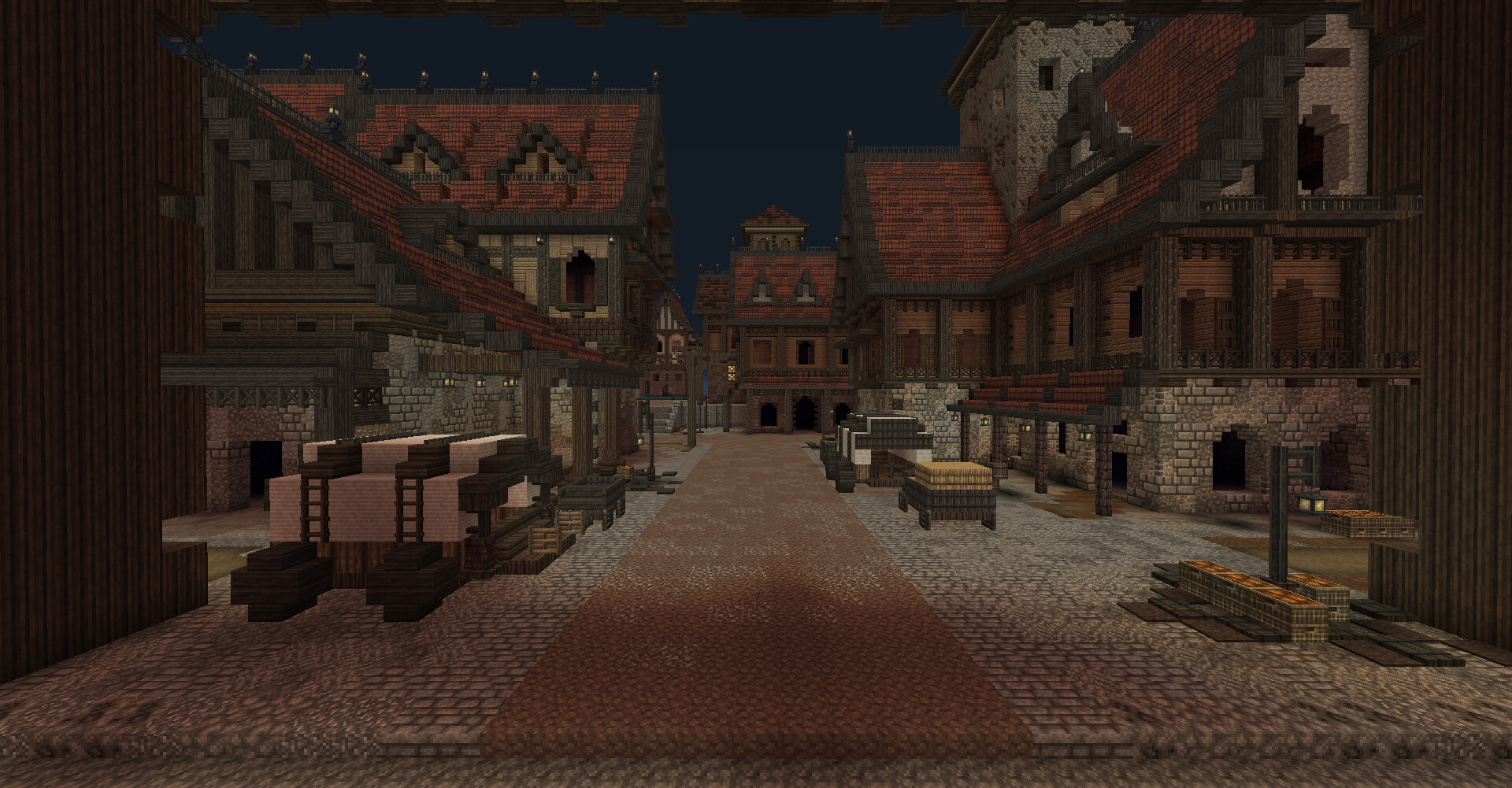 Medieval town. Minecraft Map