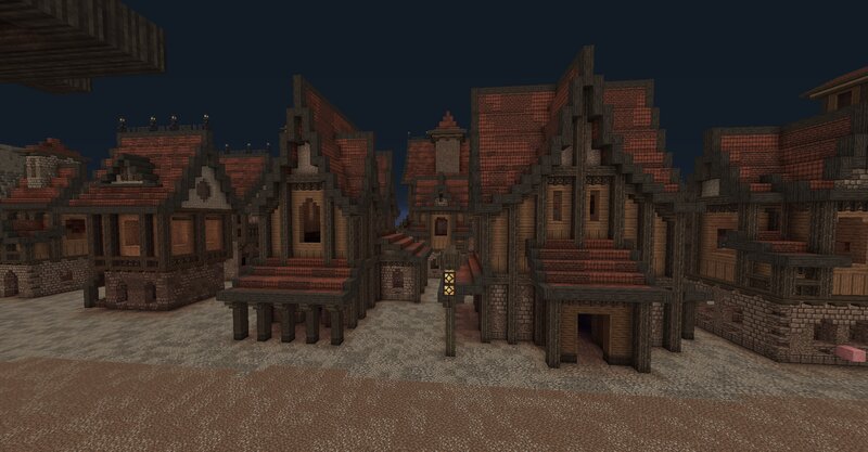 Medieval town. Minecraft Map