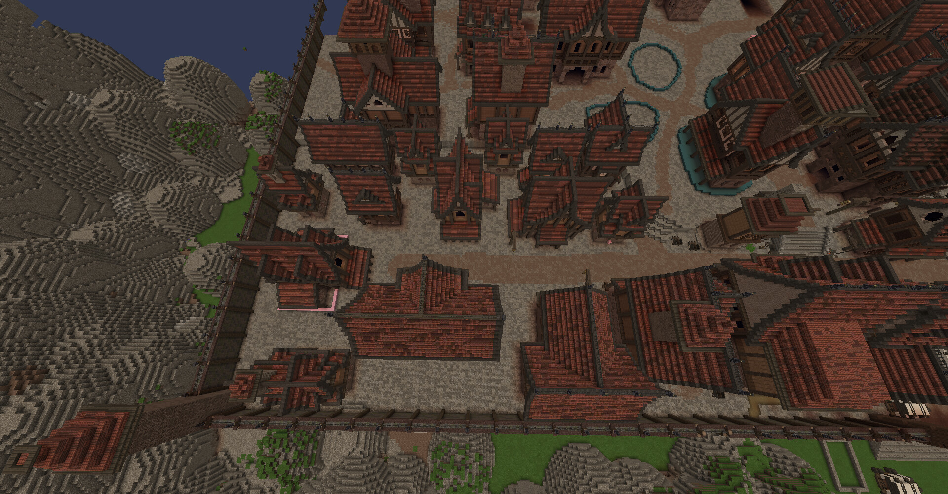 Medieval town. Minecraft Map