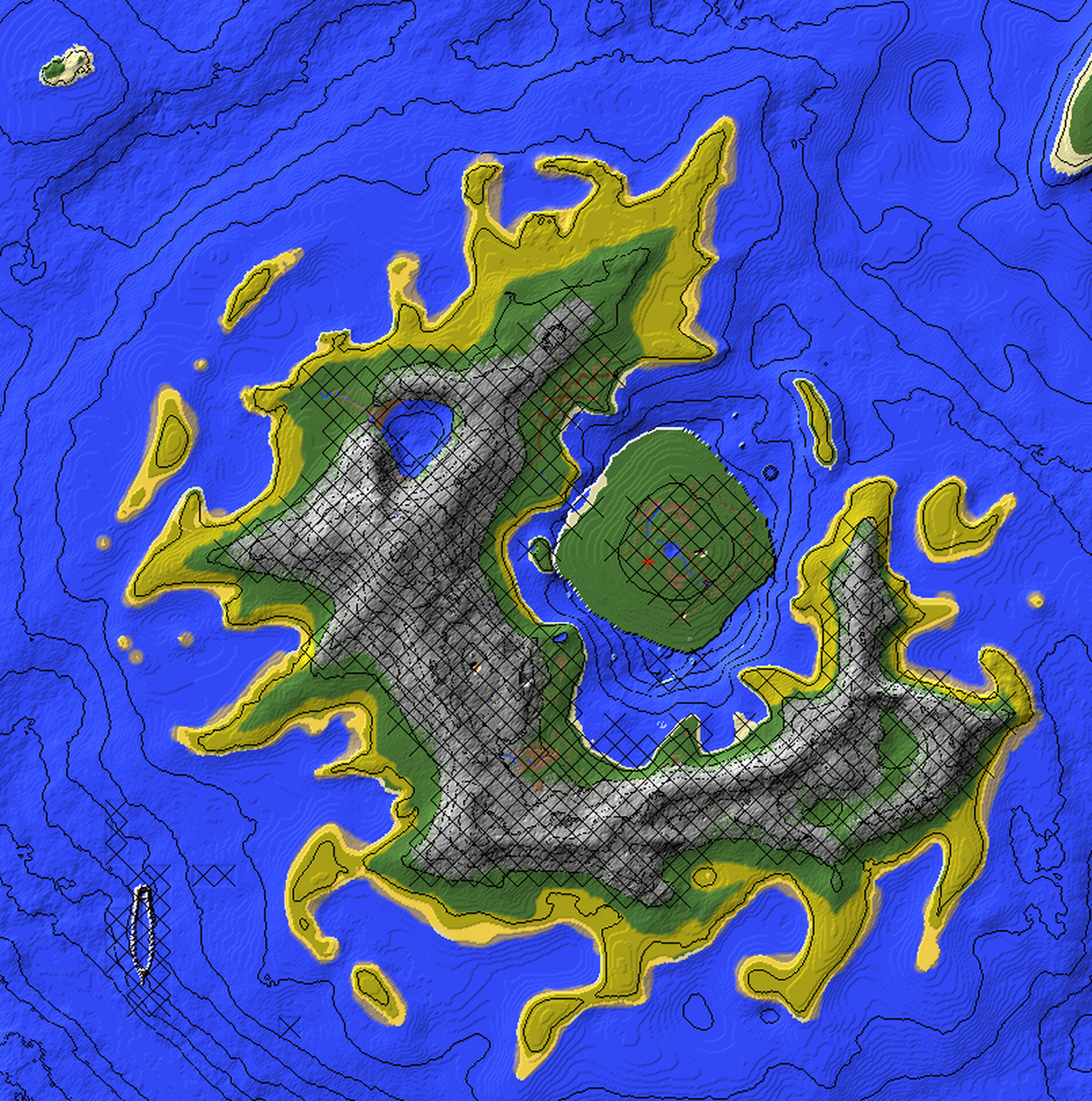A Pirat Island with an extra floting island and a underwater Cave ...