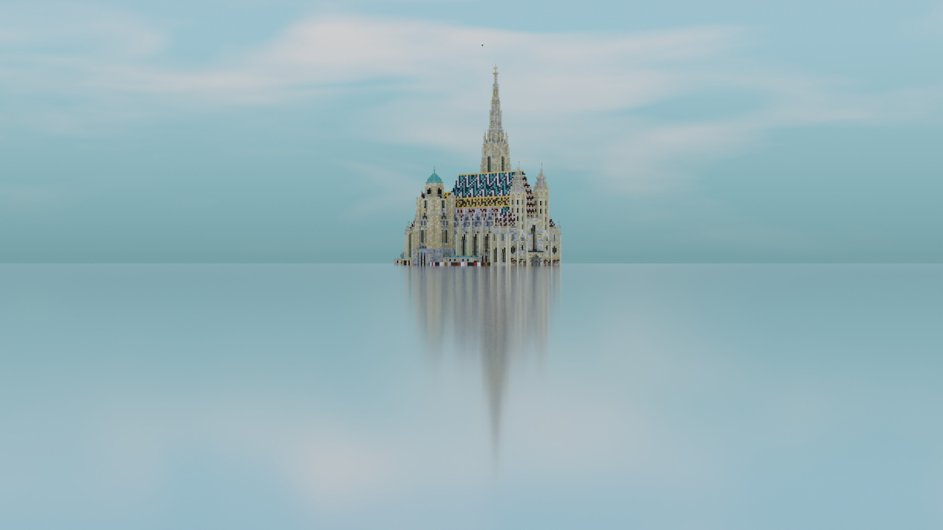 Stephansdom 1:1 scale in Minecraft Alps BTE Minecraft Map
