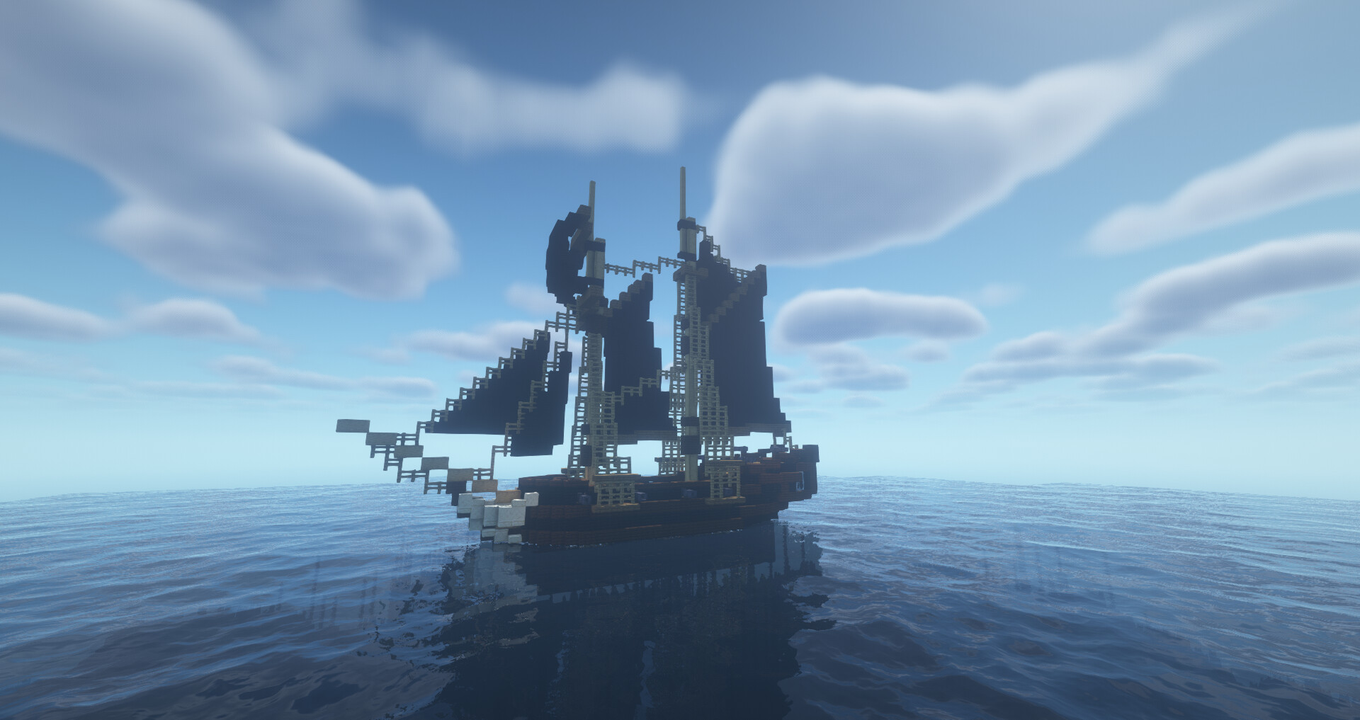 The schooner, The Wraith Minecraft Map