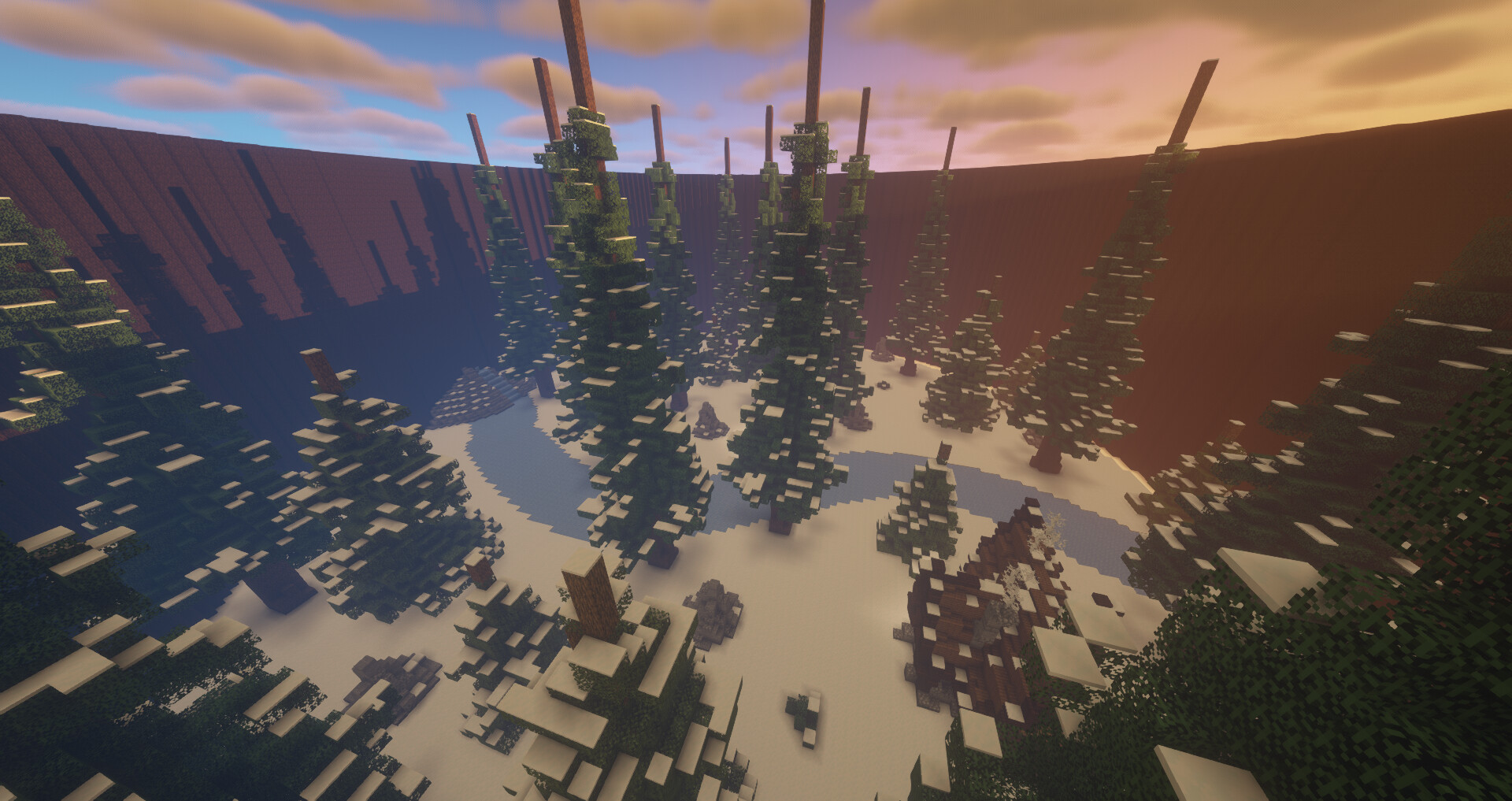 PVP Snowy Forest Arena (Beginner Series) Minecraft Map