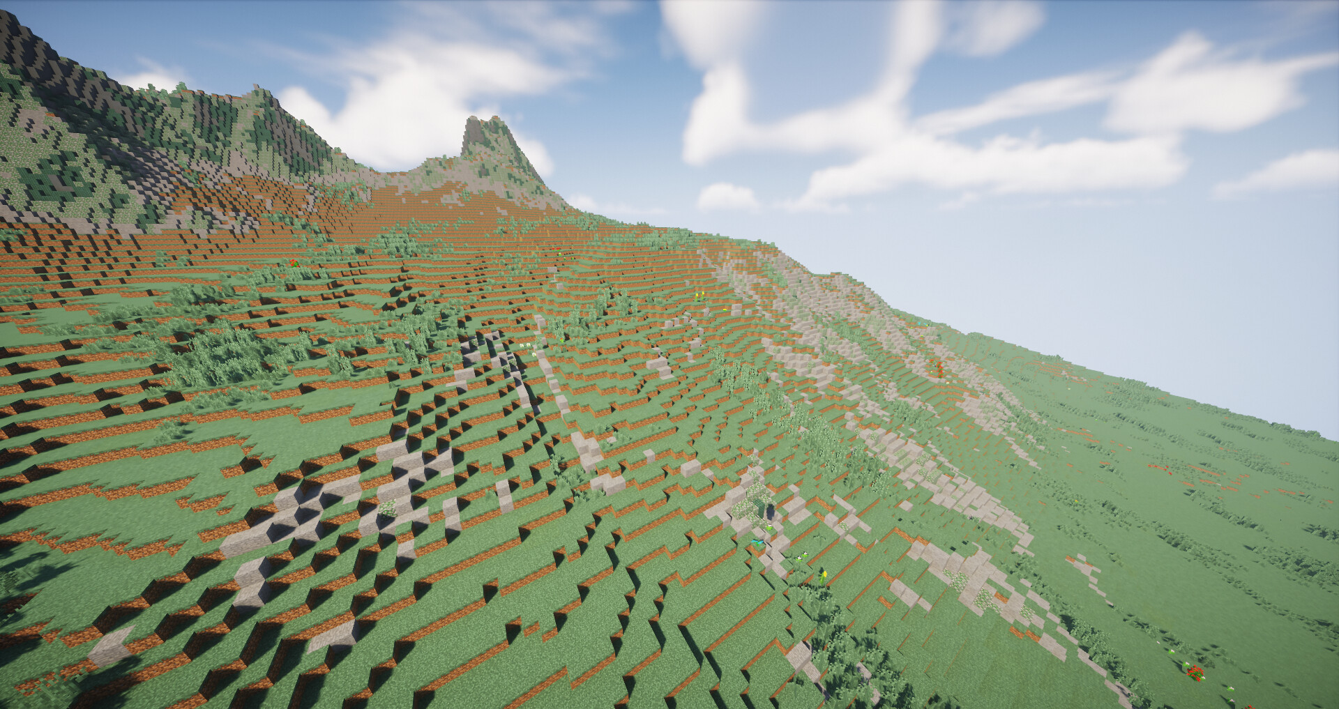Custom Mossy Mountain Range | 2048x2048 [Free Download] Minecraft Map