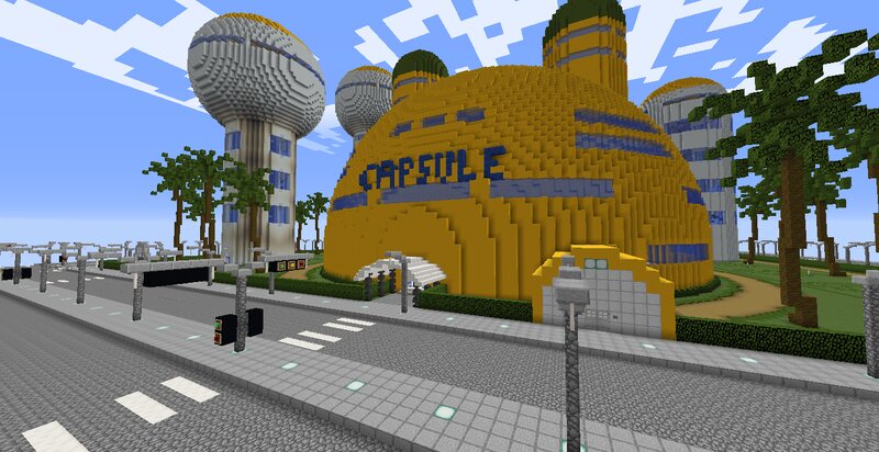 Dragon Ball Capsule Corp. In Minecraft Minecraft Map