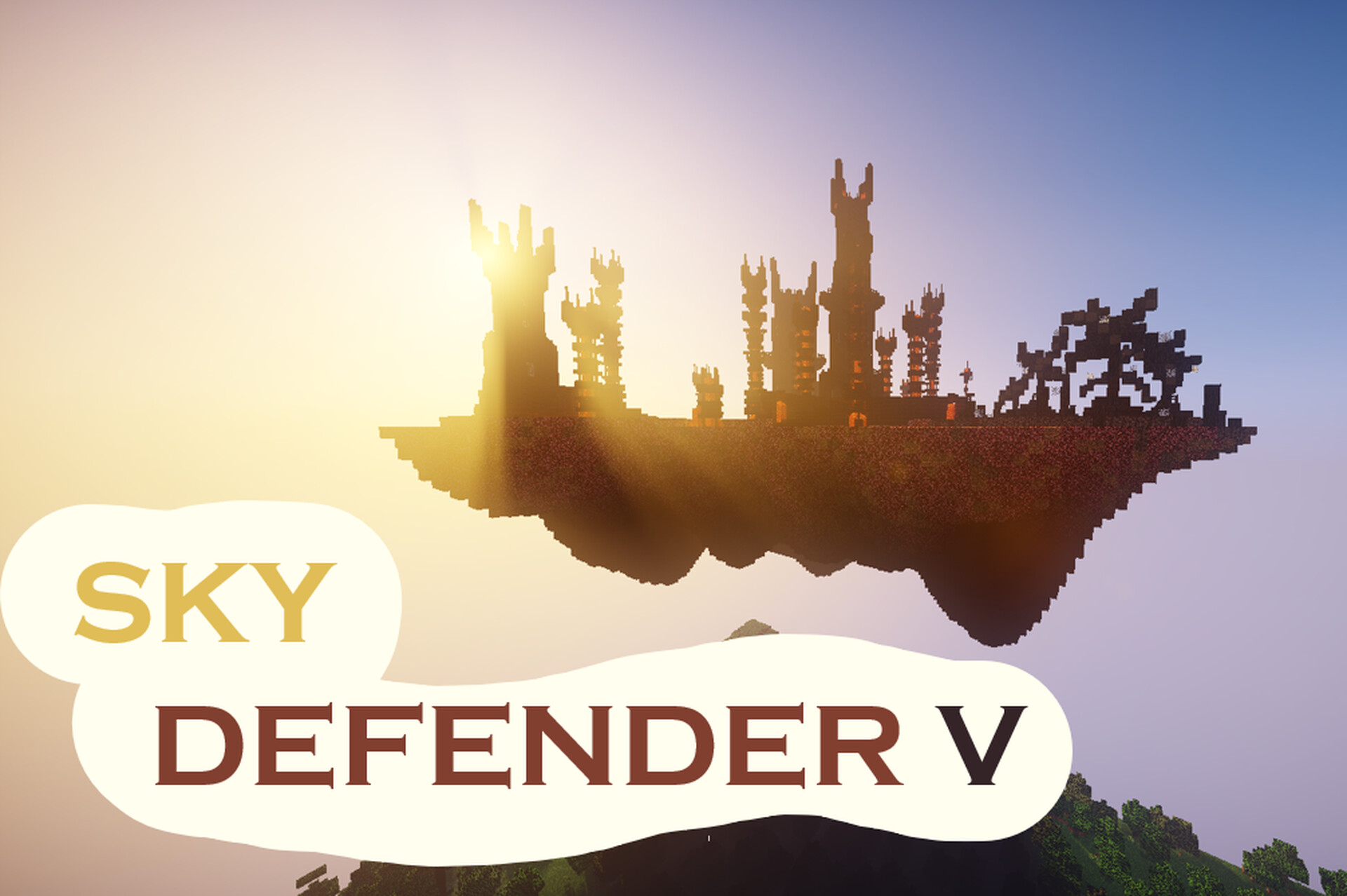 SKY DEFENDER V | Nether Castle | PvP Strategy game [1.8-1.17] Minecraft Map