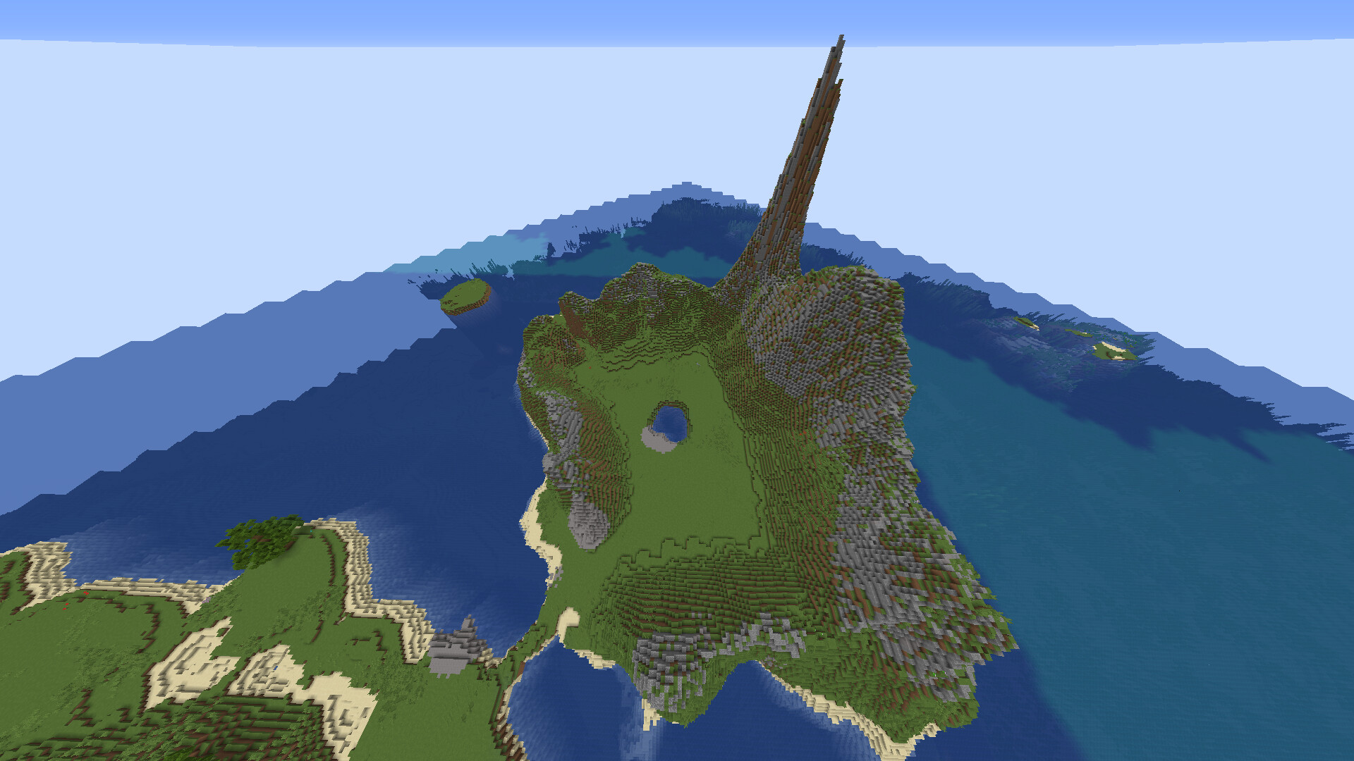 Bergmap mit Kleiner Insel Minecraft Map